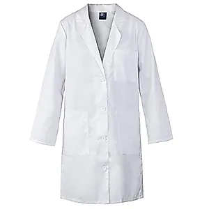 Medgear Women's Lab Coat Long Sleeve 39", White (S)