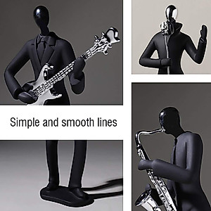 CALIDAKA Musical Instrument Player Figurine,Musical Modern Sculpture Collectible Abstract Statue,Musician Guitar Player Statue,Instrument Player Sculpture Bedroom Living Room Home Decor