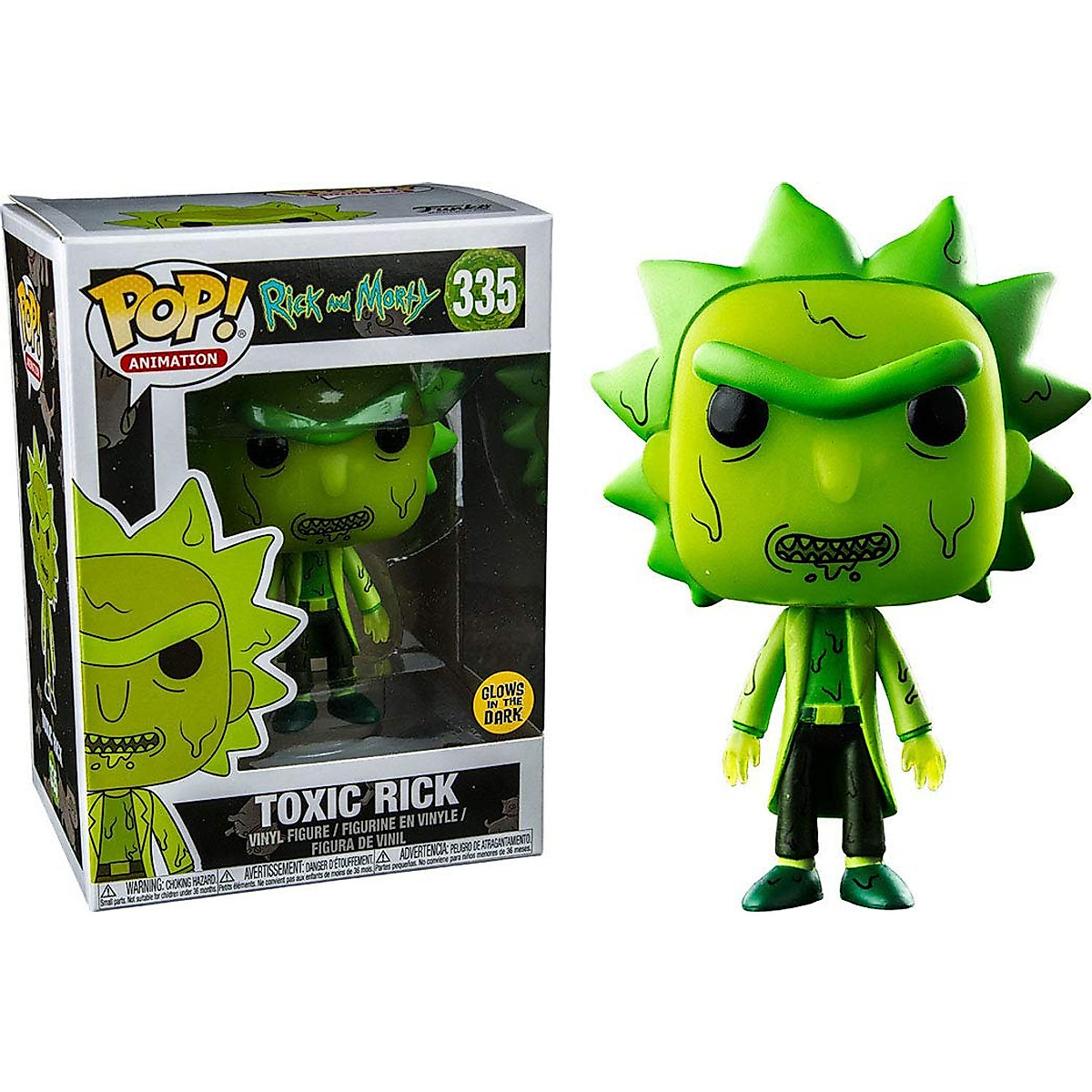 Funko Pop Animation Rick and Morty Glow in the Dark Toxic Rick Vinyl Figure 335