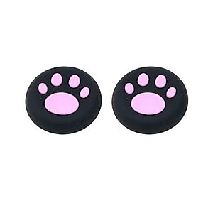 Silicone Thumb Grip Cap Gamepad Joystick Cover Case for Sony PS3 PS4 Slim Pro Xbox One 360 Controller Cat Paw（Pink）