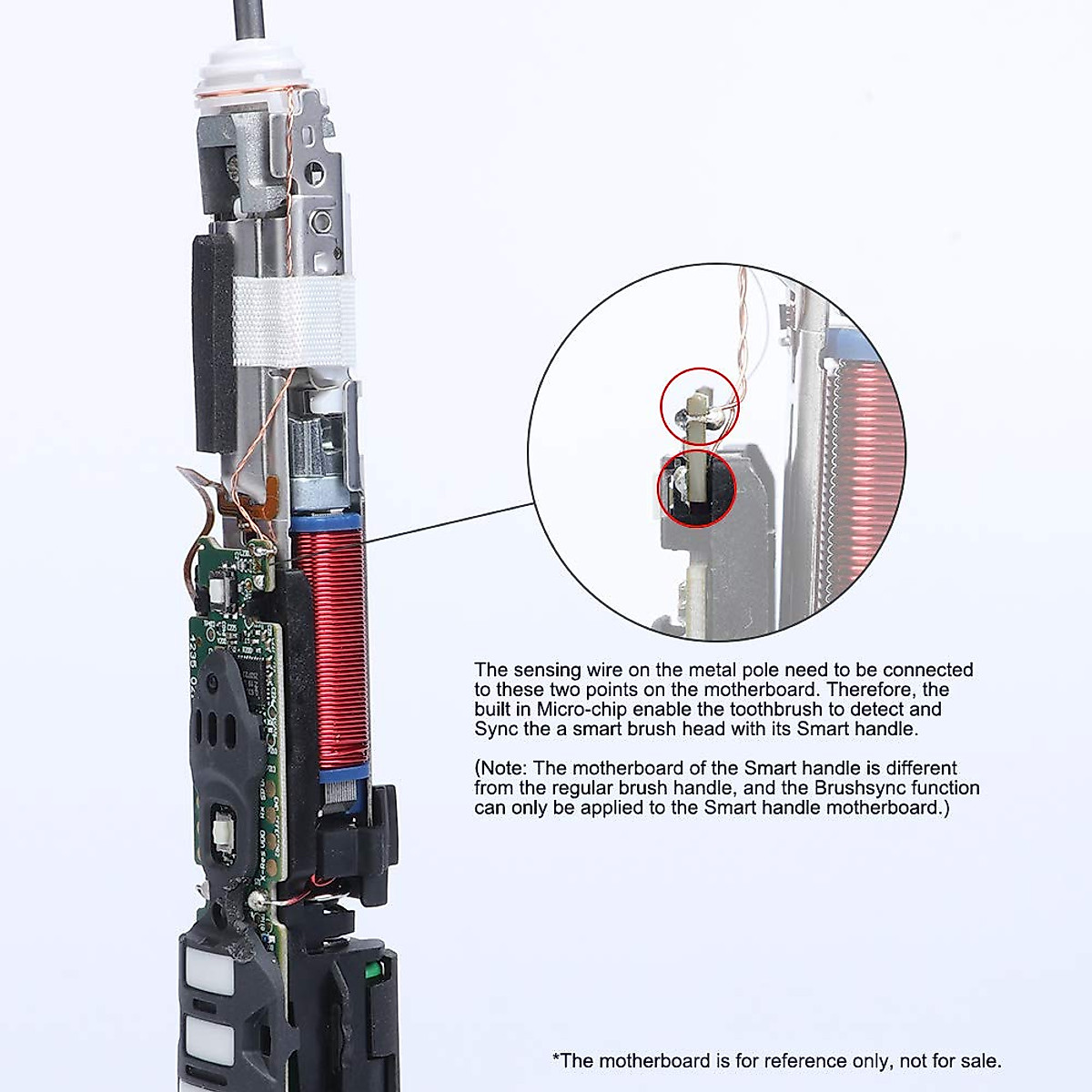 Million Magnets Electric Toothbrush Vibration Device Motor with Sensor Wire Compatible with Philips HX992x, HX993x, HX9957, HX6800, HX681x, HX683x, HX751x, HX9690 Series