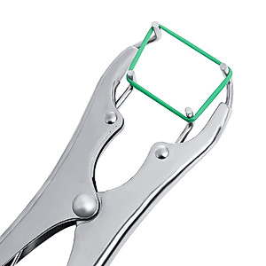 Goat Banding Kit & 100Pcs Rings, Balloon Expander Tool Pliers, Stainless Steel Balloon Mouth Expander Tools for Livestock Farm