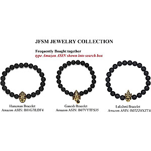 Ganesh (Ganesha) Hindu God of Success and Prosperity Energy Beads Bracelet 8mm