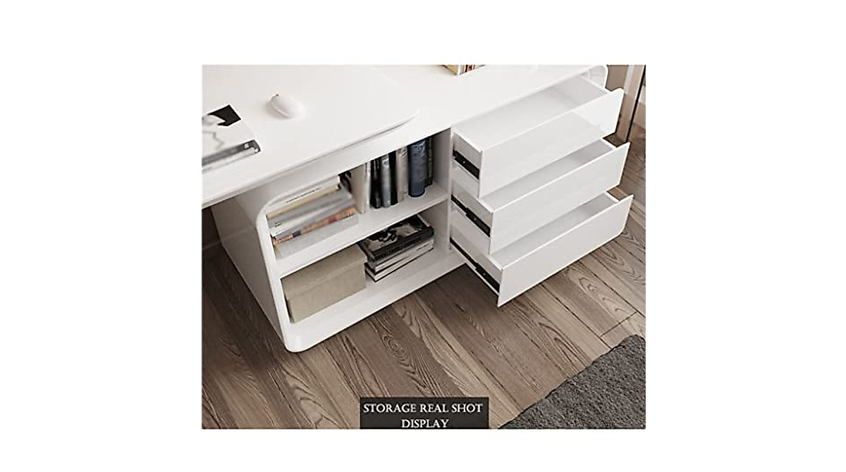 MJWDP Multifunctional Office Desk - Stylish White Design