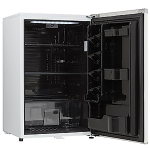 Danby DAR044A6PDB 4.4 Cu.Ft. Mini Fridge, Compact Refrigerator For Bedroom, Living Room, Bar, Dorm, Kitchen, Office, E-Star In Pearl White With Lock