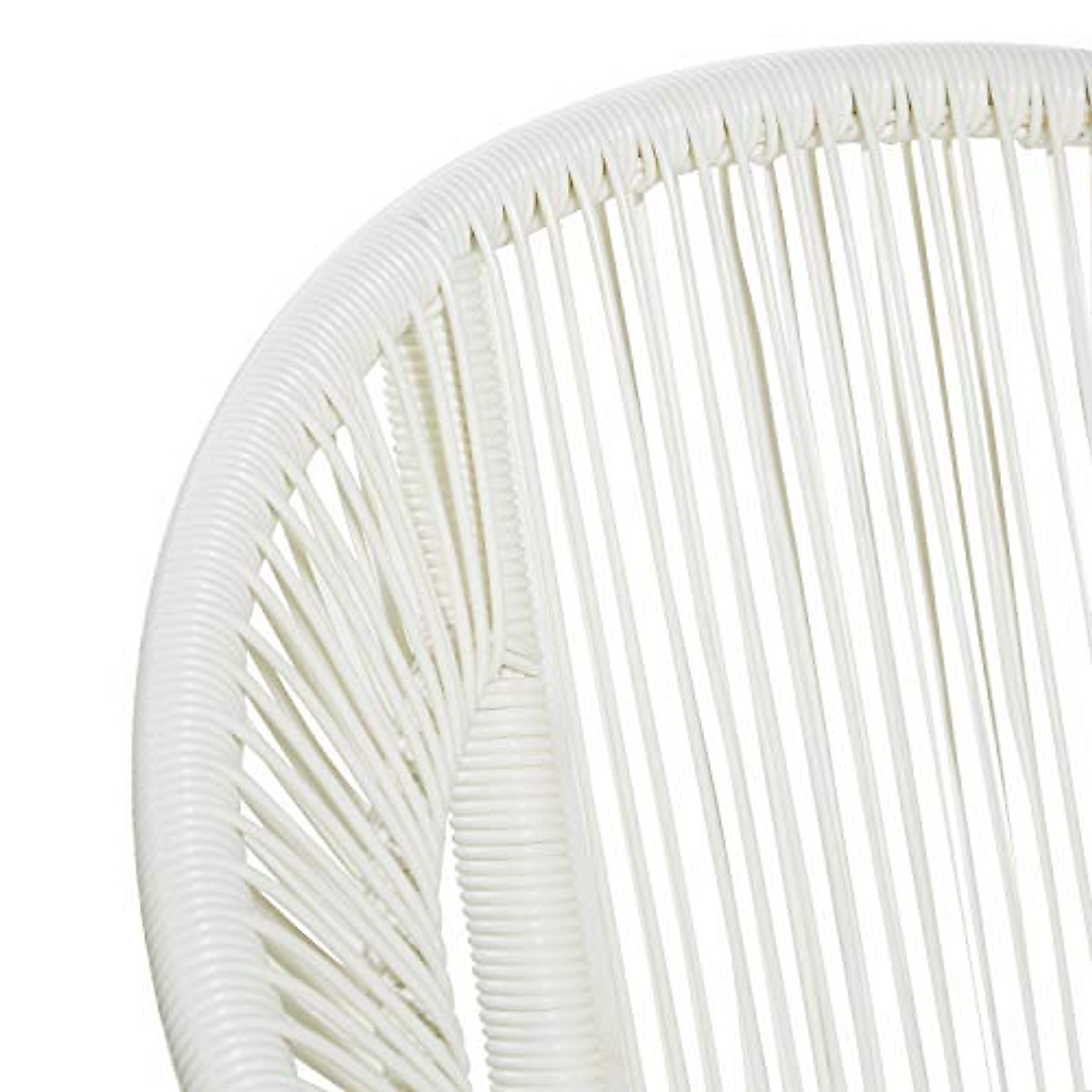 Deco 79 Plastic Rattan Outdoor Chair, 29" x 23" x 30", White