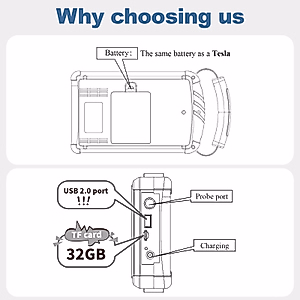 Aopuoe Portable Ultrasound Scanner for Veterinary, with 3.5Mhz Convex Probe, for Pig/Dog/Sheep/Tiger/Bear/and Other Medium-Sized Animals Use