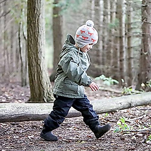 JAN & JUL Lined Water-Proof Pants Kids, Cozy Rain Gear for Boys Girls (Fleece-Lined: Black, 2T)