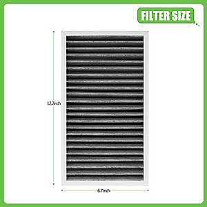 Hichoryer F1 Filter Allergen Reduction+Odor Removal, Replacement Filter Compatible with Filtrete C01 T02 Room Air Purifier FAP-C01-F1 and FAP-T02-F1,4 Pack