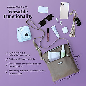 Baggallini womens Go Bagg with RFID Phone Wristlet, Black Gold Hardware, One Size US