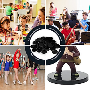 HAKITAROOM Set of 100 1 Inch Opaque Plastic Learning Counters Mini Poker Chips Game Tokens with Storage Box (1 Inch, Black)