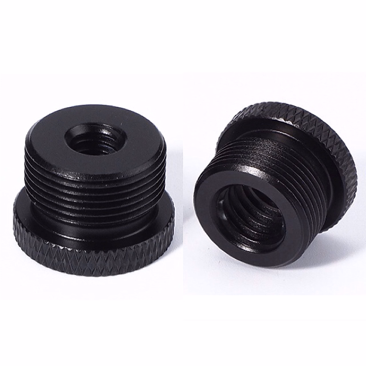 Donuts Mic Stand Adapter 5/8 to 1/4 and 5/8 to 3/8 Adapter Combo Pack Mic Thread Screw Adapter Microphone Stand Adapter to Tripod Adapter,Black