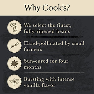 Cook’s, Organic Madagascar Pure Vanilla Powder | World’s Finest Gourmet Fresh Premium Vanilla for Cooking, Baking, & Flavoring, 5 lb