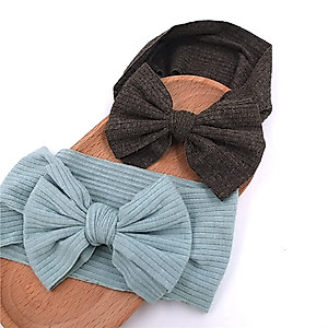 Sugarmelon Soft Headbands Headwrap for Newborn Baby Girls Toddler Cotton Ribbed Turban Headband Hairband Infant Baby Show Gifts 8 Colors
