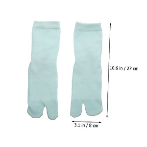 SOIMISS 2 Pairs Two Toe Socks Girl Clothing Sports Clothing Green Slippers for Women No- Show Liner Socks Shoes Big Toe Style Tabi Socks Adorable Socks Toe Socks Wear-Resistant Socks Miss