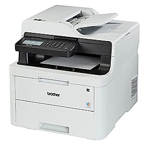 Brother MFC-L3750CDWA All-in-One Digital Wireless Color Laser Printer for Home Office, White - Print Copy Scan Fax - 24 ppm, 600 x 2400 dpi, Auto 2-Sided Printing, 50-Sheet ADF - Printer Cable