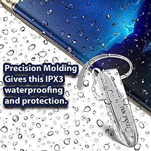 Bluetooth 5.3 Headset Compatible with Samsung Galaxy S21 Wireless Earpiece, IPX5 Waterproof, Dual Microphones, Noise Reduction, 60 Days Standby + 22Hrs HD Talk Time!