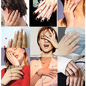 IFUAQZ 3pcs 1mm Stainless Steel Plain Band Knuckle Stacking Midi Rings for Women Comfort Fit, Dome Ring, Silver+Gold+Rose Size 5