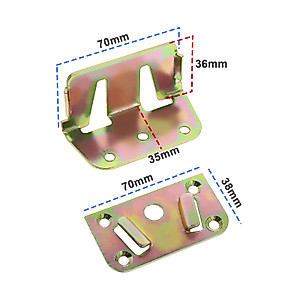 SING F LTD 4Pcs Connecting Corners Bed Connectors Heavy Duty Rust Proof Bed Rail Brackets Home Accessories for Bed Beam Support Bed Frame Fixing