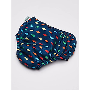 i Play Boys Reusable Absorbent Baby Swim Diapers Navy Fish Geo 24 Months