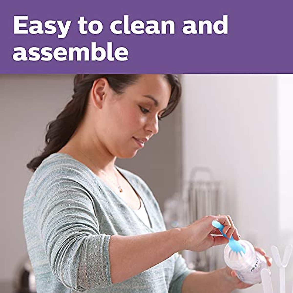 Philips AVENT Natural Baby Bottle with Natural Response Nipple, Teal Baby Gift Set, SCD837/02