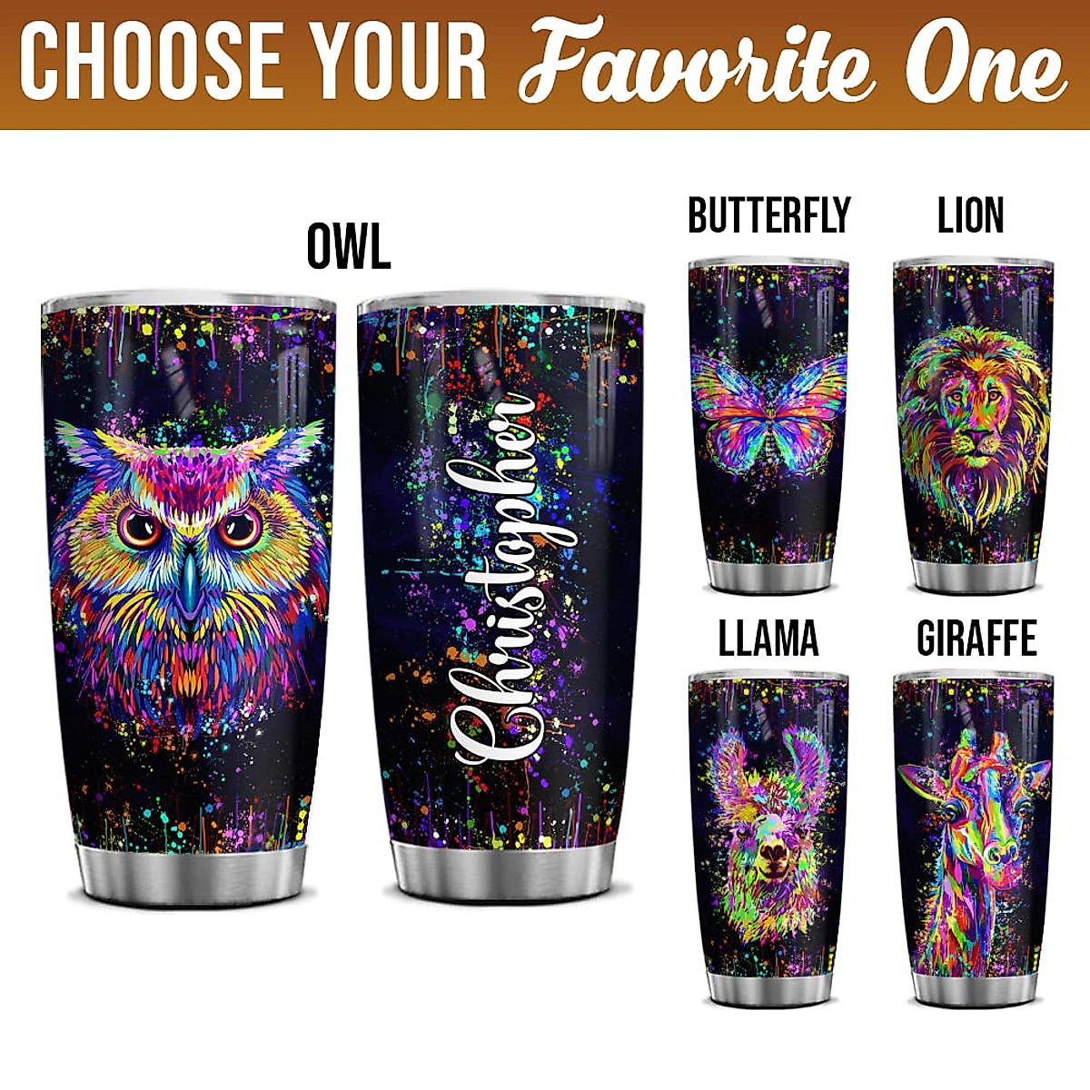 Wassmin Butterfly Tumbler Personalized Tumblers 20o 30oz With Custom Name Watercolor Butterflies Gifts For Women Girls Tumblers Stainless Steel Coffee Travel Mug Cup Birthday Christmas Stuff Gifts