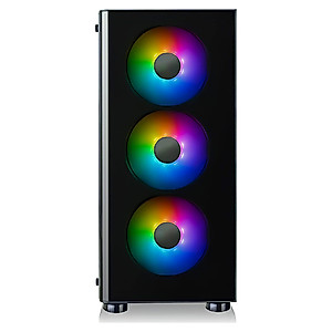 TJJ Neptune Gaming PC Desktop Computer - AMD Ryzen 5 5600G 3.9 GHz (Beat i7-8700K), Radeon RX Vega 7, 16GB DDR4 3200, 512GB NVME SSD, WiFi 6E, RGB Keyboard, Mouse & Speaker, Windows 11 Pro