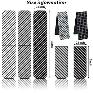30 Pieces Magnetic Bookmarks Magnetic Page Markers Assorted Bookmarks Set for Student Stationery Present Magnet Bookmarks Clips (Black and White)