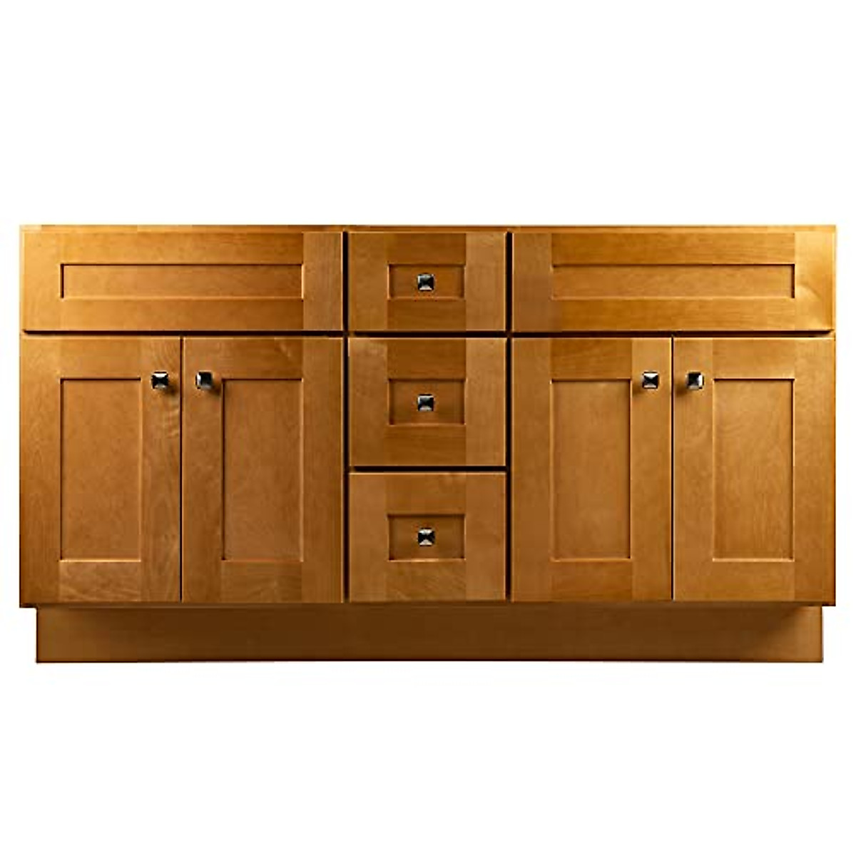 Design House Brookings 60 Inch Bathroom Vanity, Ready to Assemble, Modern Birch, 599019-MBH