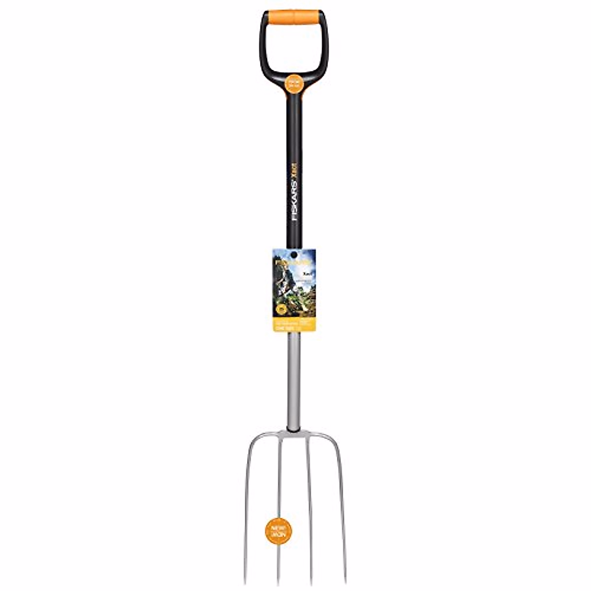 Fiskars 1003687 Xact, Compost Fork 120 cm, Silver