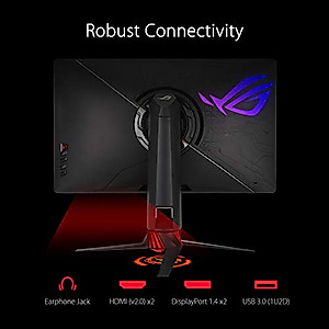 ASUS ROG Strix XG27UQ 27” HDR DSC Gaming Monitor, 4K (3840 x 2160), 144Hz, IPS, 1ms, Adaptive Sync, DisplayHDR 400, DCI-P3 90%, Eye Care, HDMI DisplayPort USB, Aura Sync (Renewed)