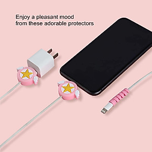 Cute Cable Protector, 8 Pack USB Charger Protector for iPhone iPad Cable, Animal Bite Charging Protector and Cord Holder, Charger Cable Saver Phone Accessory Cable Buddies (8Pack)