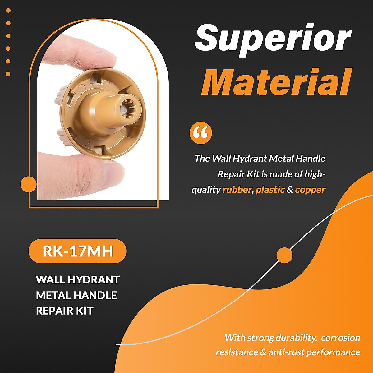 usvehj RK-17MH Repair Kit Metal Handle Replacement for Woodford Model 17 Outdoor Faucet - Frost-Proof Design (12Pcs)