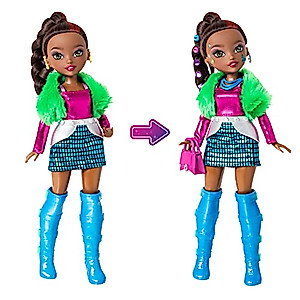 Far Out Toys GLO-UP Girls Season 2 Kenzie African American Girl Fashion Doll, Dazzling Jewelry, Hair Gems, Accessories, Fashions, Face Stickers, Makeup, Nails