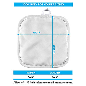 Blue Floral Pattern Pot Holder for Indoor/Outdoor Kitchen and BBQ