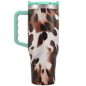 Yukon Outfitters Fit Forty 40oz Double Wall Vacuum Insulated Stainless Steel Tumbler with Reusable Straw & Ergonomic Handle | For Hot or Cold Beverage, Buckle Bunny