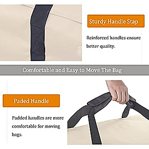 YHINGG Outdoor Cushion Storage Bag 60 Inch Waterproof Extra Large Patio Cushion and Cover Storage Bag,Cushion Bag for Storage Beige (1 Pack)