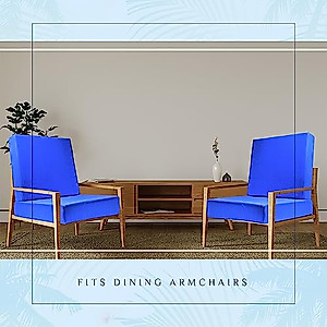 Batiyeer 8 Pcs Outdoor Cushion Slipcovers Patio Chair Cushion Covers Replacement Waterproof Square Outdoor Seat, 20 x 20 x 4 Inch (Royal Blue)