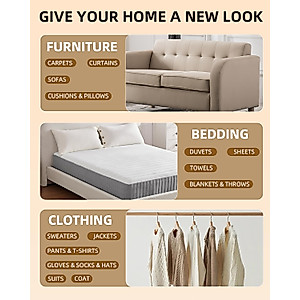 Fabric Shaver and Lint Remover, 2600mAh Shaver and Lint Brush 2 in 1, 6-Leaf Blades, Sweater Defuzzer, Quickly Remove Fuzz Lint Balls for Clothes, Sweater, Couch, Blanket, Curtain, Wool, Cashmere