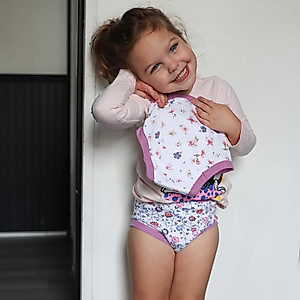 BIG ELEPHANT Potty Training Underwear, 100% Cotton Absorbent Unisex Toddler Pee Pants for Boys & Girls (Floral Series, 10-Pack, 2T)