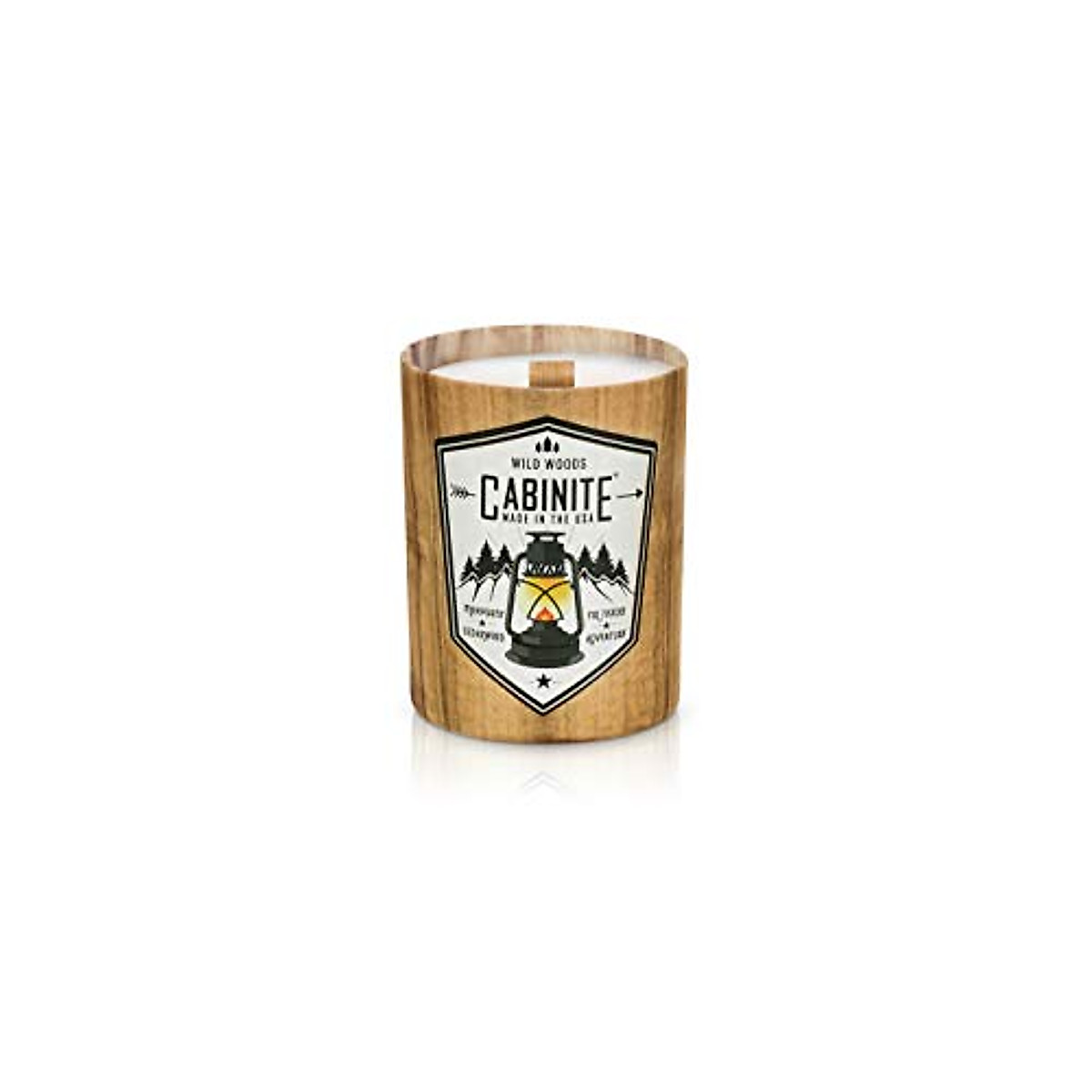 Cabinite Log Cabin Collection, Wild Woods Scented Candle. Eco-Friendly Candle Made with Coconut/Apricot Wax. Over 55+ Hour Burn time. Handmade in The USA.