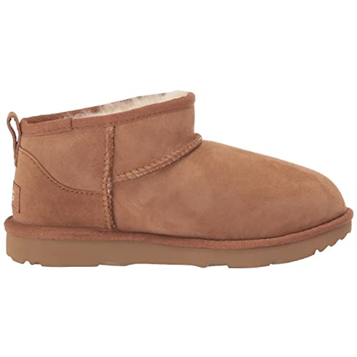 UGG Girls Kids' Classic Ultra Mini Fashion Boot, Chestnut, 4 Big