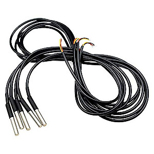 Aideepen 5pcs DS18B20 18B20 Waterproof Temperature Sensor Digital Thermal Stainless Steel Tube Probe 1 M/39.37''