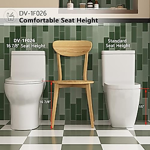 DeerValley DV-1F026 Ally Dual Flush Elongated Standard One Piece Toilet with Comfortable Seat Height, Soft Close Seat Cover, High-Efficiency Supply, and White Finish Toilet Bowl (White Toilet)