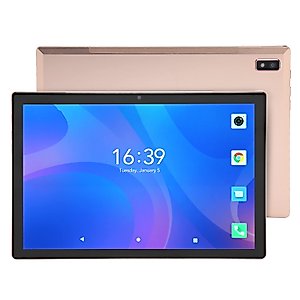 10.1 Inch Tablet,12GB RAM 256GB ROM, 512GB Expand, Octa Core CPU, HD Touch Screen, 5G WiFi Tablet for Android, Gaming Tablet PC with Dual 8+16MP Camera (Gold)