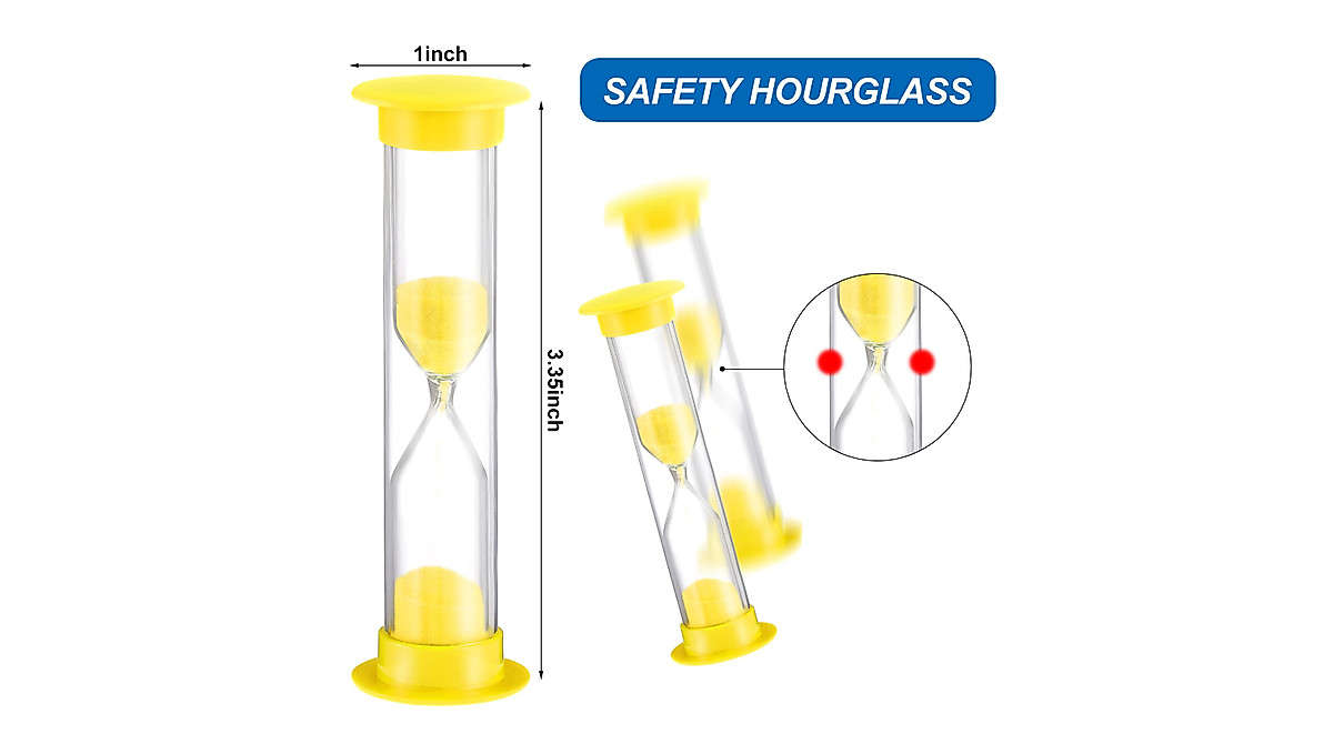 24-Pack 3-Minute Sand Timers for Kids & Classrooms