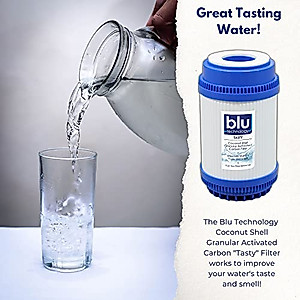 Blu Tech R3 and TRIO Water Filter Recharge Pack, 2.5” x 5” for RV Water Filter System, 0.2 Micron High Flow Filter, Granular Activated Carbon “Tasty”, and Sediment “Longevity” by Blu Technology