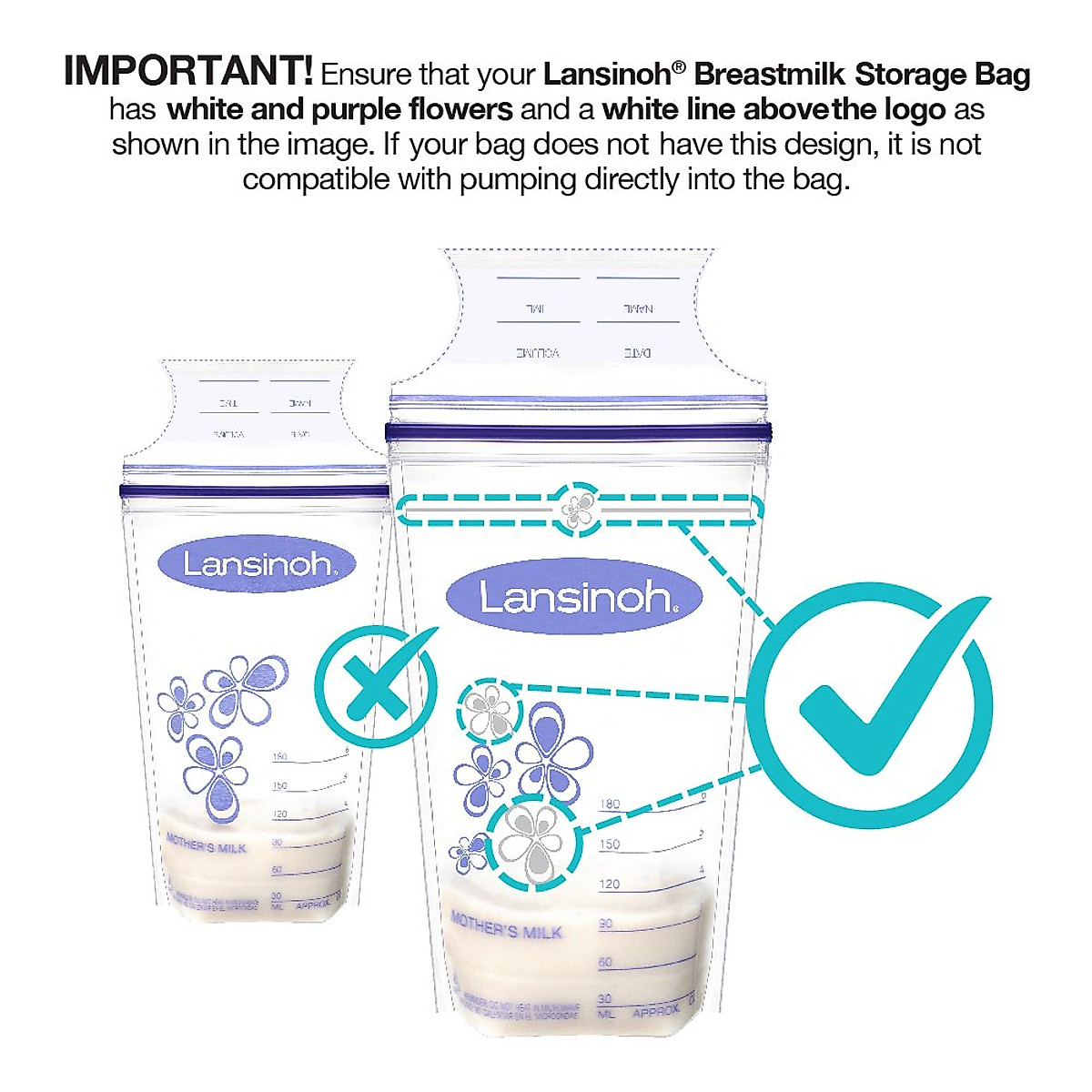 Lansinoh Breastmilk Storage Bags, 25 Count