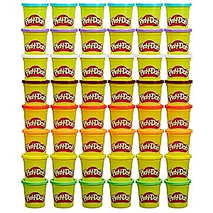 Play-Doh Bulk Pack of 48 Cans, 6 Sets of 8 Modeling Compound Colors, Perfect for Halloween Treat Bags, Party Favors, Arts & Crafts, 3oz, Preschool Toys 2+ (Amazon Exclusive)