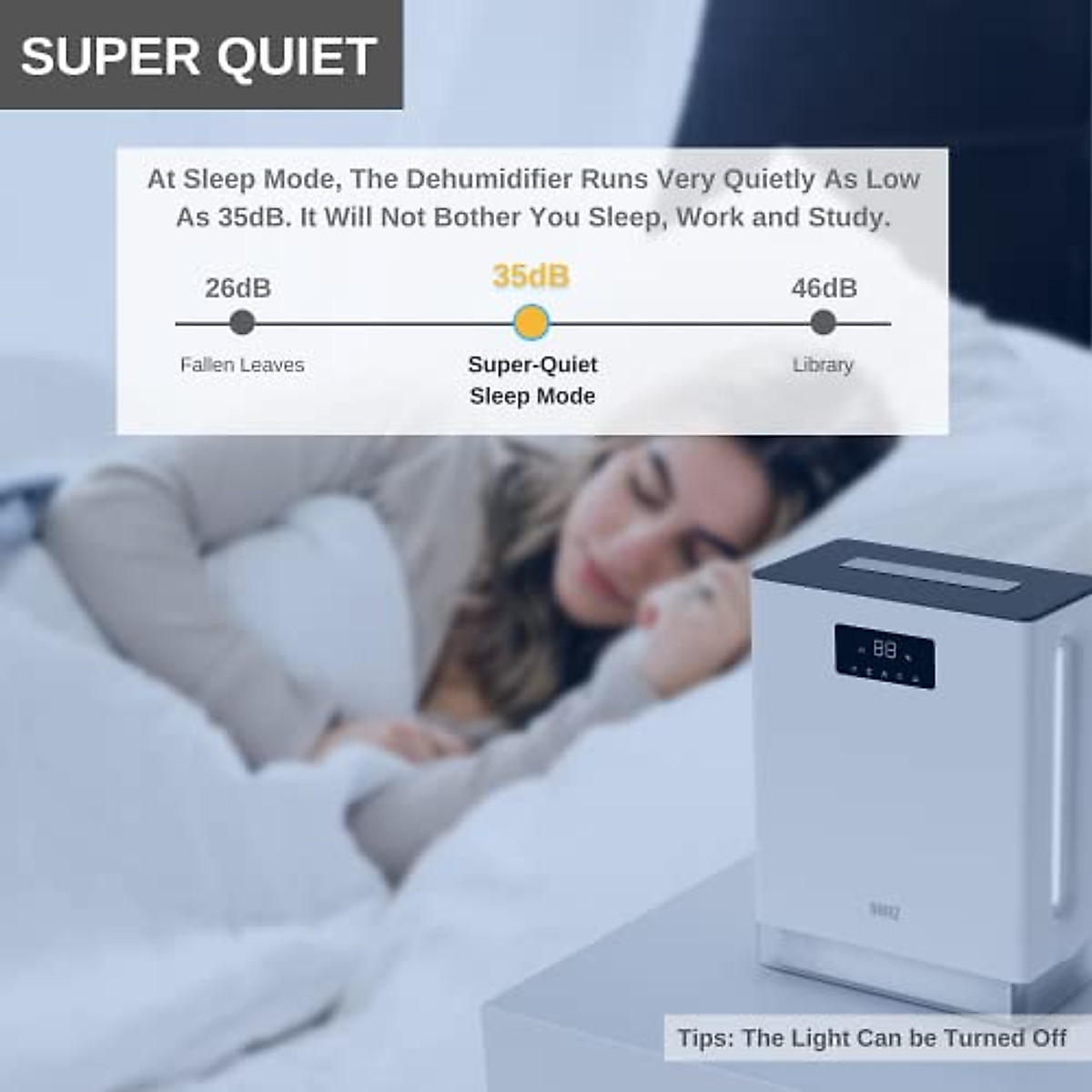 SenzTronics 3000ml(102oz) Dehumidifier, Up to 4500 Cubic Feet (500 Sq.ft) Dehumidifiers for Home Portable Ultra Quiet Small Dehumidifier with Auto-Off for Basement Bedroom Bathroom Closet RV